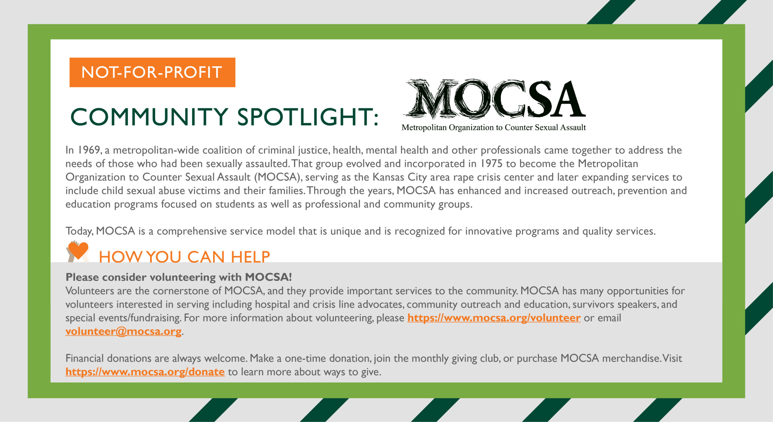 Not-for-Profit Community Spotlight: MOCSA - Validity Screening Solutions
